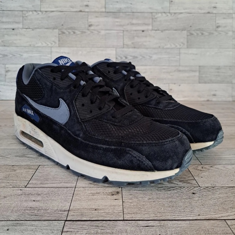 Men's Nike Air Max 90 Essential Black Blue - Gem